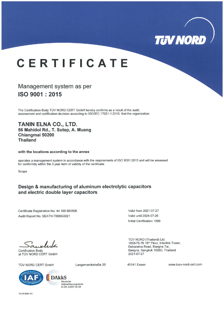 Approved by official Organizations | ELNA CO., LTD.